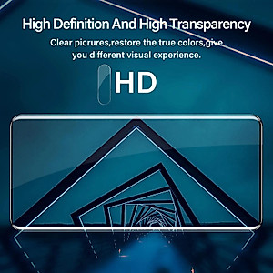 KZLVN [2+2 Pack] Oneplus 10 Pro Screen Protector Tempered Glass,Camera Lens Protector [Touch Sensitive][Fingerprint Support][9H Hardenss][No Bubbles] for Oneplus 10 Pro