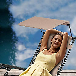 Zero Gravity Chair Patio Lounge Chair Chaise 2 Pack Outdoor Folding Adjustable Heavy Duty Recliner Chairs with Cup Holder and Pillows Hold Up to 250Lbs for Patio, Pool, Beach, Lawn, Yard - Tan