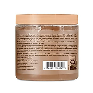 SheaMoisture Defining Styling Gel For Thick, Curly Hair Coconut and Hibiscus Paraben-Free Frizz Control Styling Gel 15 oz