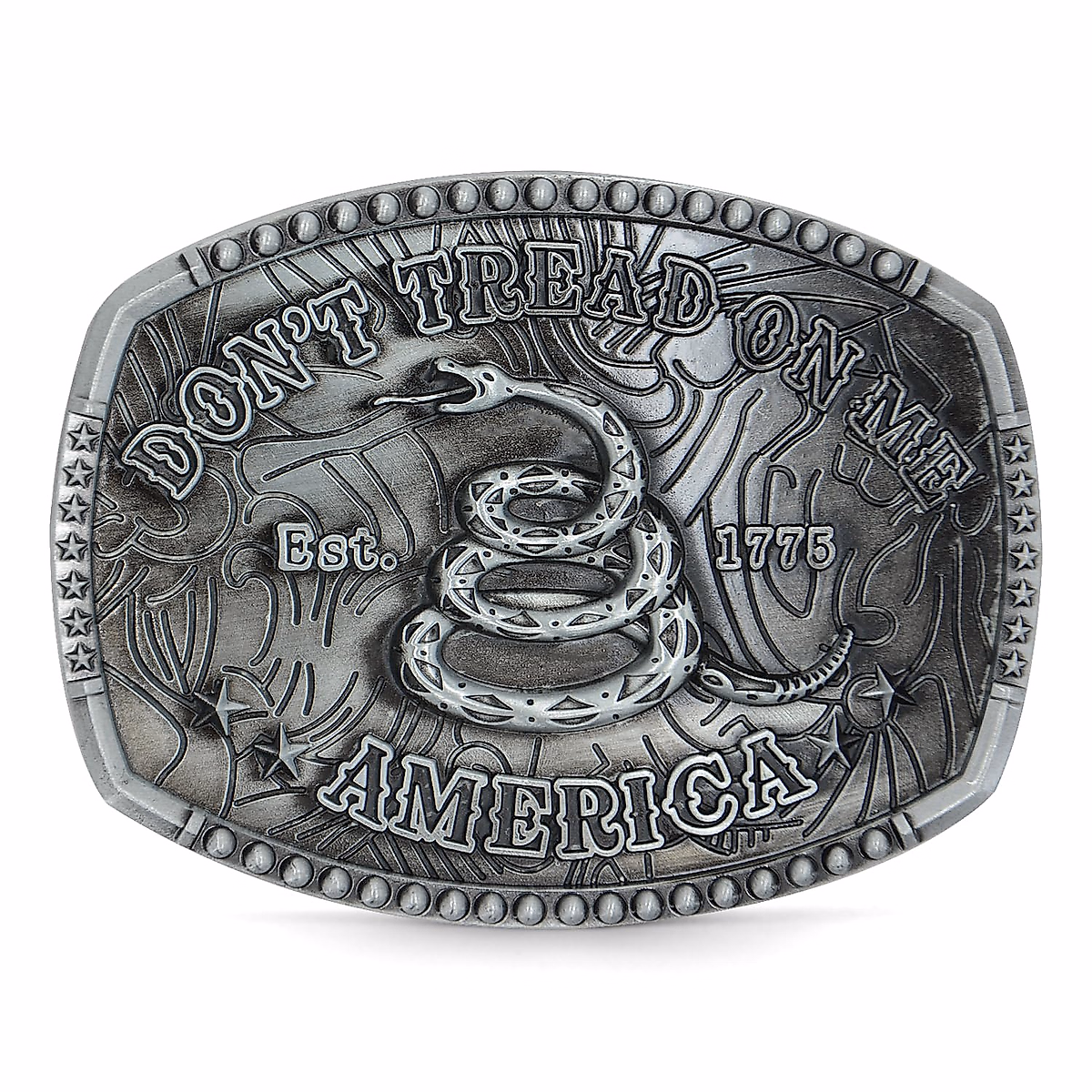 Belt Buckles Men Western Cowboy - Don't Treat On Me Belt Buckle Western Belt Buckles for Men Snake Belt Buckle Women Mens Belt Buckle Silver Belt Buckle, Cowboy Belt Buckles for Men Patriotic Hebillas