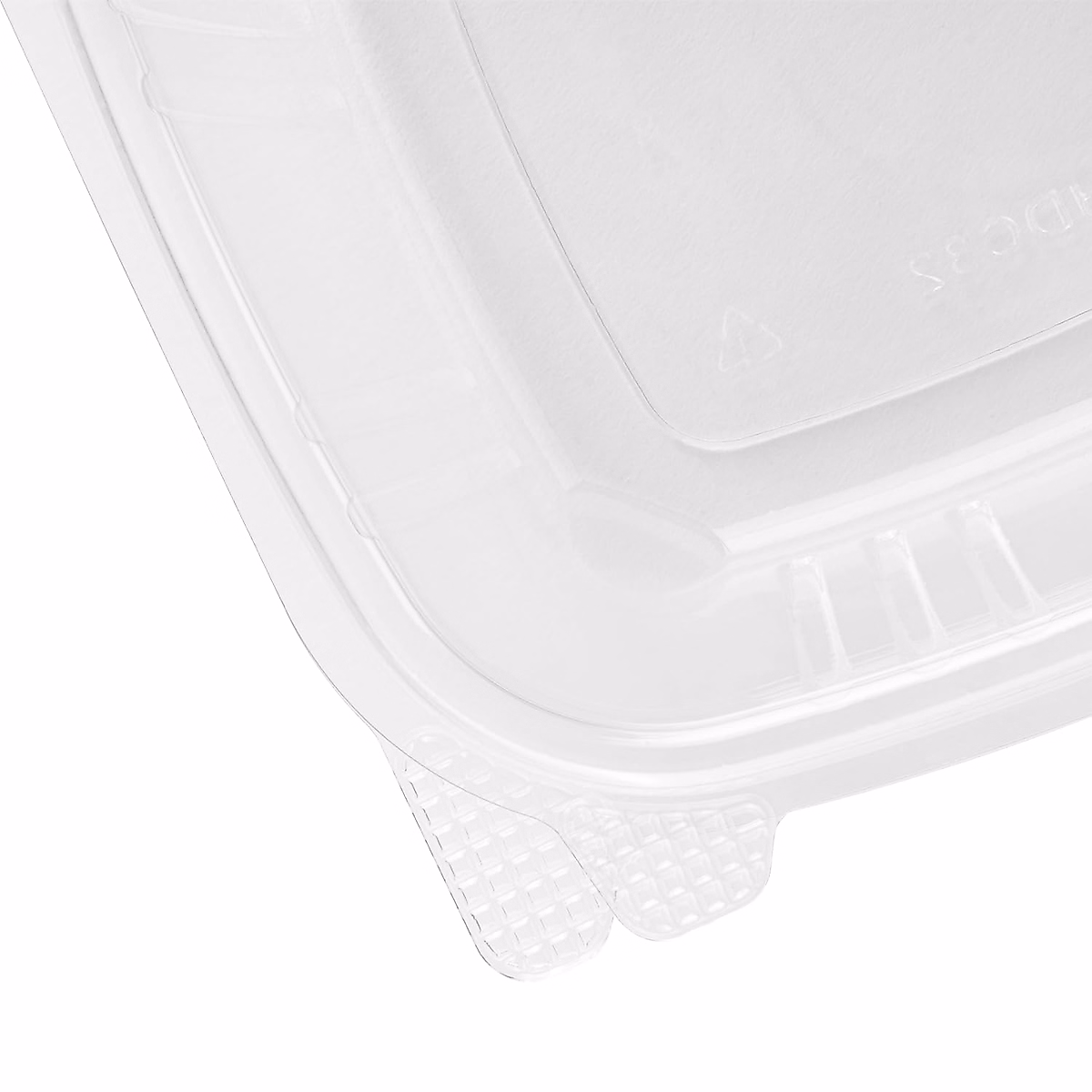 Karat 200 Count Clear PET Hinged Deli Take Out Containers - 32 oz Plastic Clamshell Food Containers, Disposable Square to Go Boxes, Ideal for Pasta Salads, Fruit, Deli Sides and More, FP-HDC32