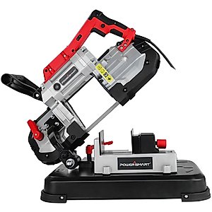 PowerSmart Portable Band Saw with Removable Alloy Steel Base, 10Amp 1100W Motor 5-Inch Deep Cut Bandsaw for Metal