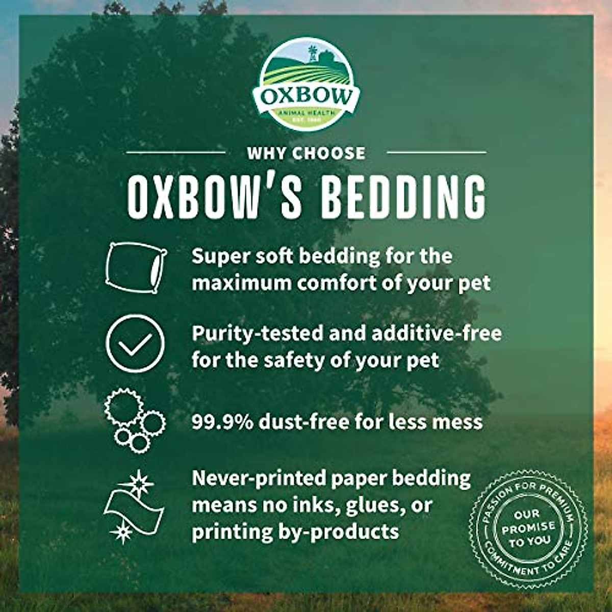 Oxbow Pure Comfort Small Animal Bedding - Odor & Moisture Absorbent, Dust-Free Bedding for Small Animals, White, 36 Liter Bag