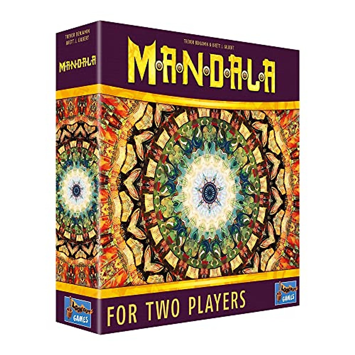 Mandala Board Game | Challenging Two-Player Game with Beautiful Abstract Art | Strategy Board Game for Adults and Kids | Ages 10+ | 2 Players | Average Playtime 30 Minutes | Made by Lookout Games