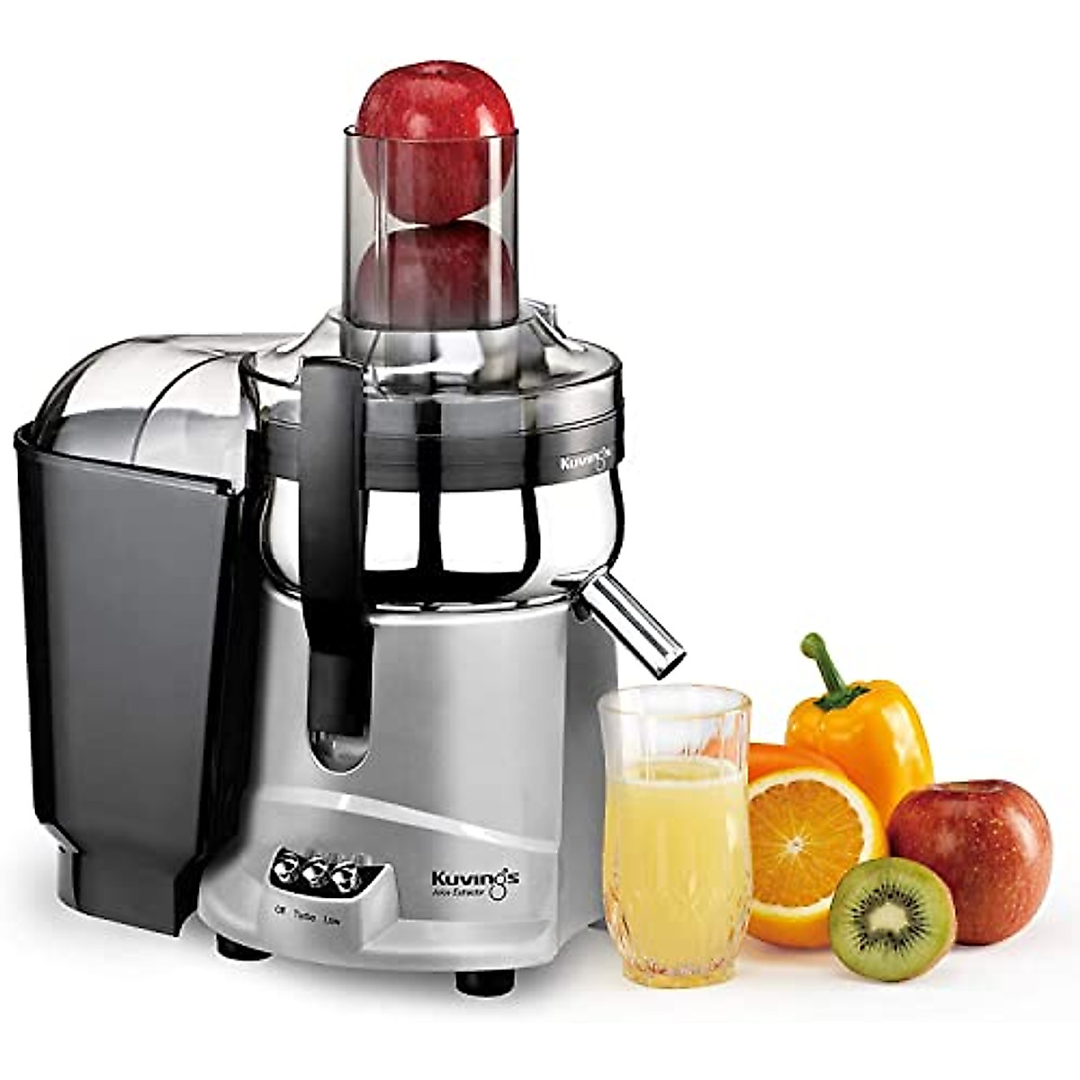 Kuvings NJ-9500U Centrifugal Juice Extractor- Higher Nutrients and Vitamins, BPA-Free Components, Easy to Clean, Ultra Efficient 350W -Silver
