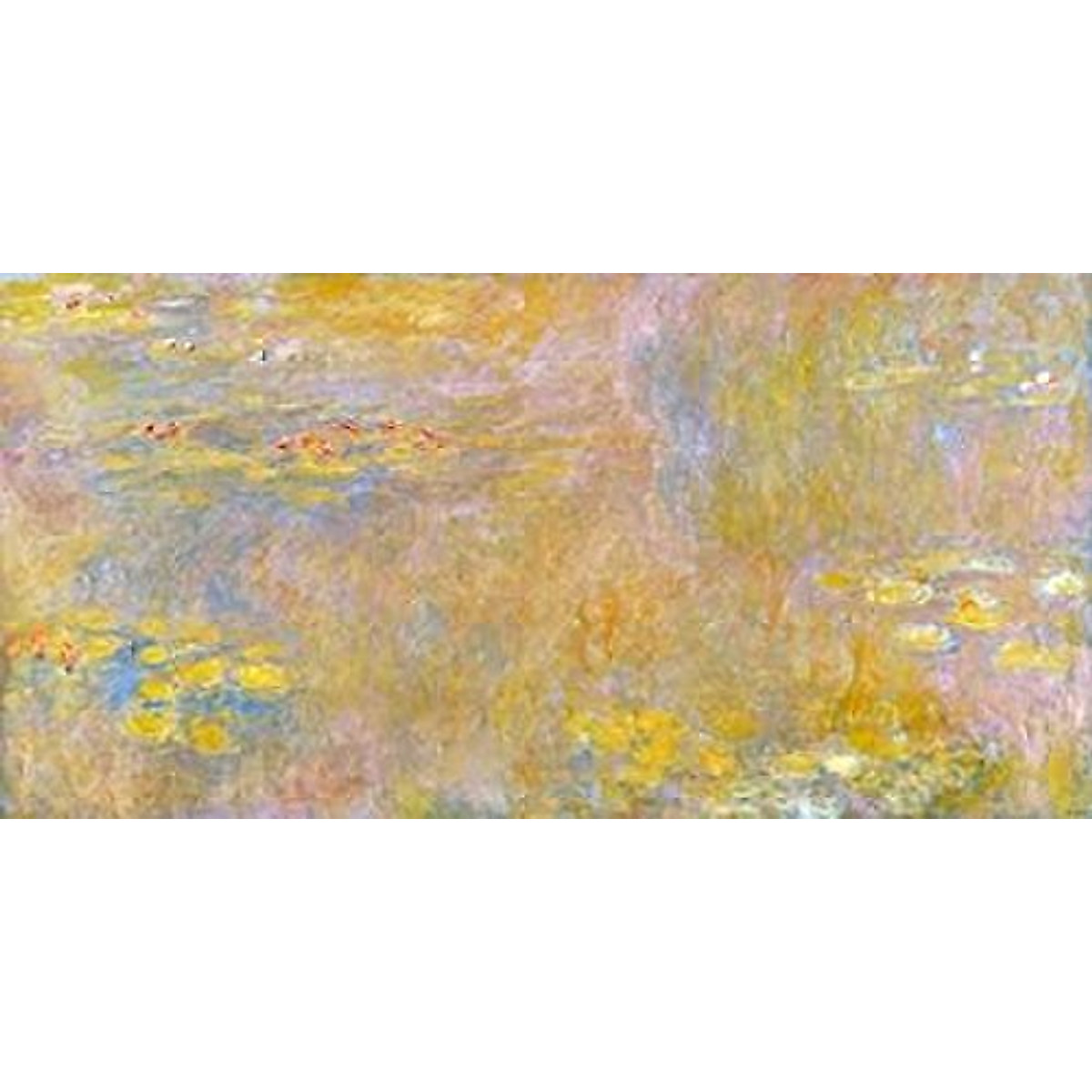 Posterazzi Waterlilies-Yellow Nirvana Poster Print by Claude Monet, (10 x 20)