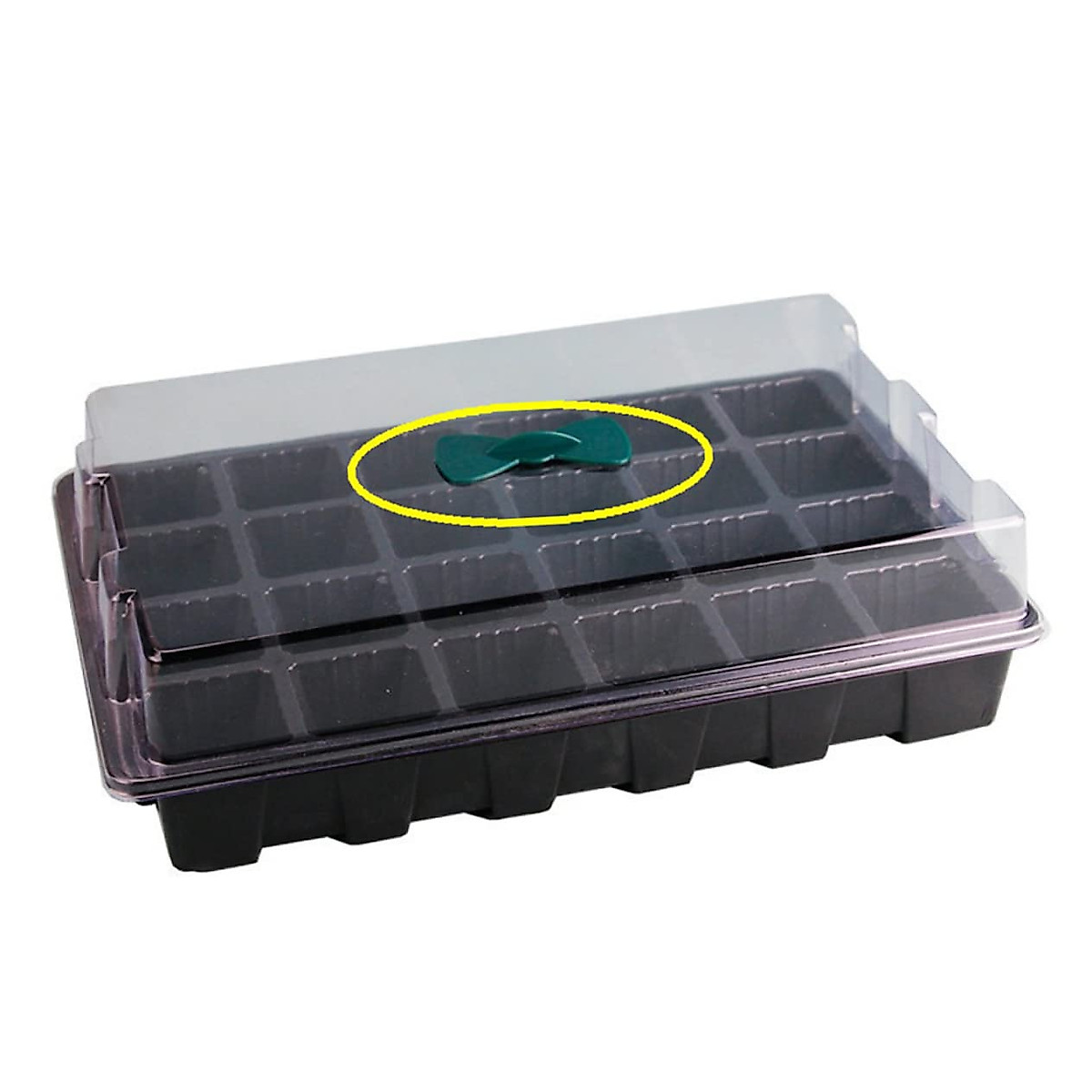 GANAZONO 4 Sets 24 Starting Planter Microgreens Tray Starter Tray Plant Starting Trays Growing Tray Garden Propagator Greenhouse Grow Trays Miniature Kits Germination Pot Vegetable