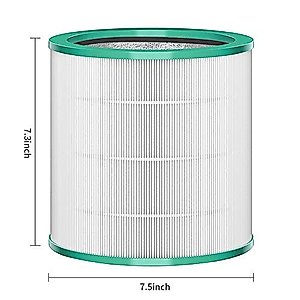 True HEPA Filter Compatible with Dyson Pure Cool Link and Tower TP02 and TP03 Models, Approx7.5  (Fit 1st & 2nd Generation), Part # 968126-03