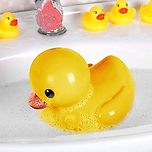 Jumbo Rubber Duck Bath Toy - Giant Ducks Big Duckie Baby Shower Birthday Party Favors 8-Inches (Yellow)