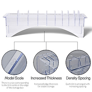 Clipper Holder,Limit Comb Storage Box Hair Clipper Positioning Caliper Comb Organizer Case,Clipper Guard Box for Hair Clipper Limit Comb Guide Attachment (02)