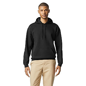 Gildan Adult SoftStyle Hoodie Sweatshirt, Style GSF500, Black, Medium