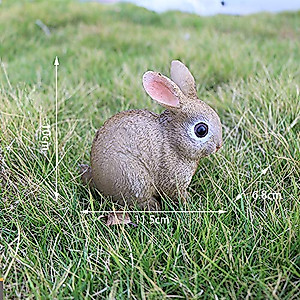 phnam garden, Rabbit Courtyard Decoration Resin Statue Yard and Garden, Indoor and Outdoor Decoration Sculpture,Fairy Garden Resin Statue
