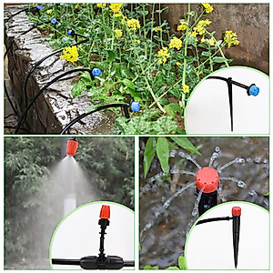 Drip Irrigation System, Garden Watering System Kit, 100ft 3/8" & 1/4" Irrigation Sprinkler System for Lawn Greenhouse, Automatic Drip Irrigation Kits, Watering Equipment for Indoor Outdoor Plants