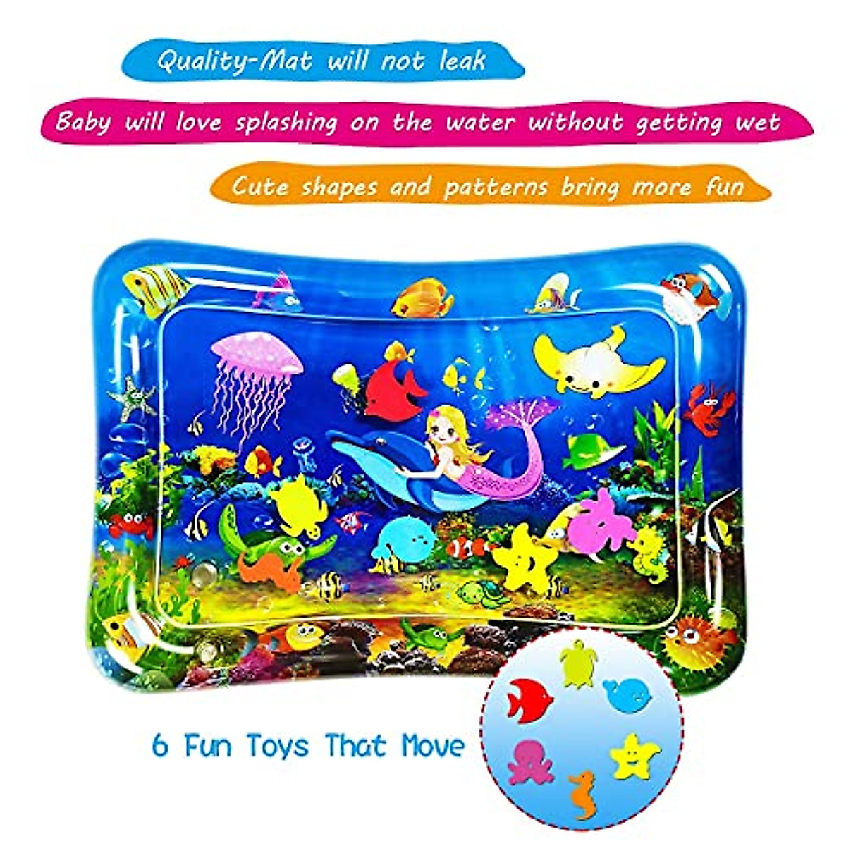 SUNSHINE-MALL Inflatable Tummy Premium Water mat Baby and Toddlers is The Perfect Fun time Play Activity Center Your Baby's Stimulation Growth (70 x 50 cm)