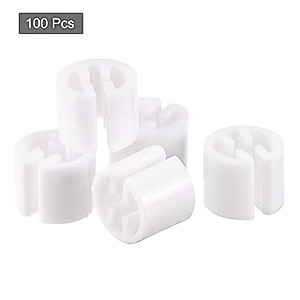 MECCANIXITY Clothes Hanger Marker Blank Fit 3.5mm Rod for Garment Color Coding White Count 100