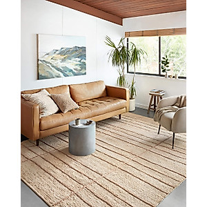 Loloi II Bodhi Collection BOD-04 Ivory/Tan 18" x 18" Sample Rug