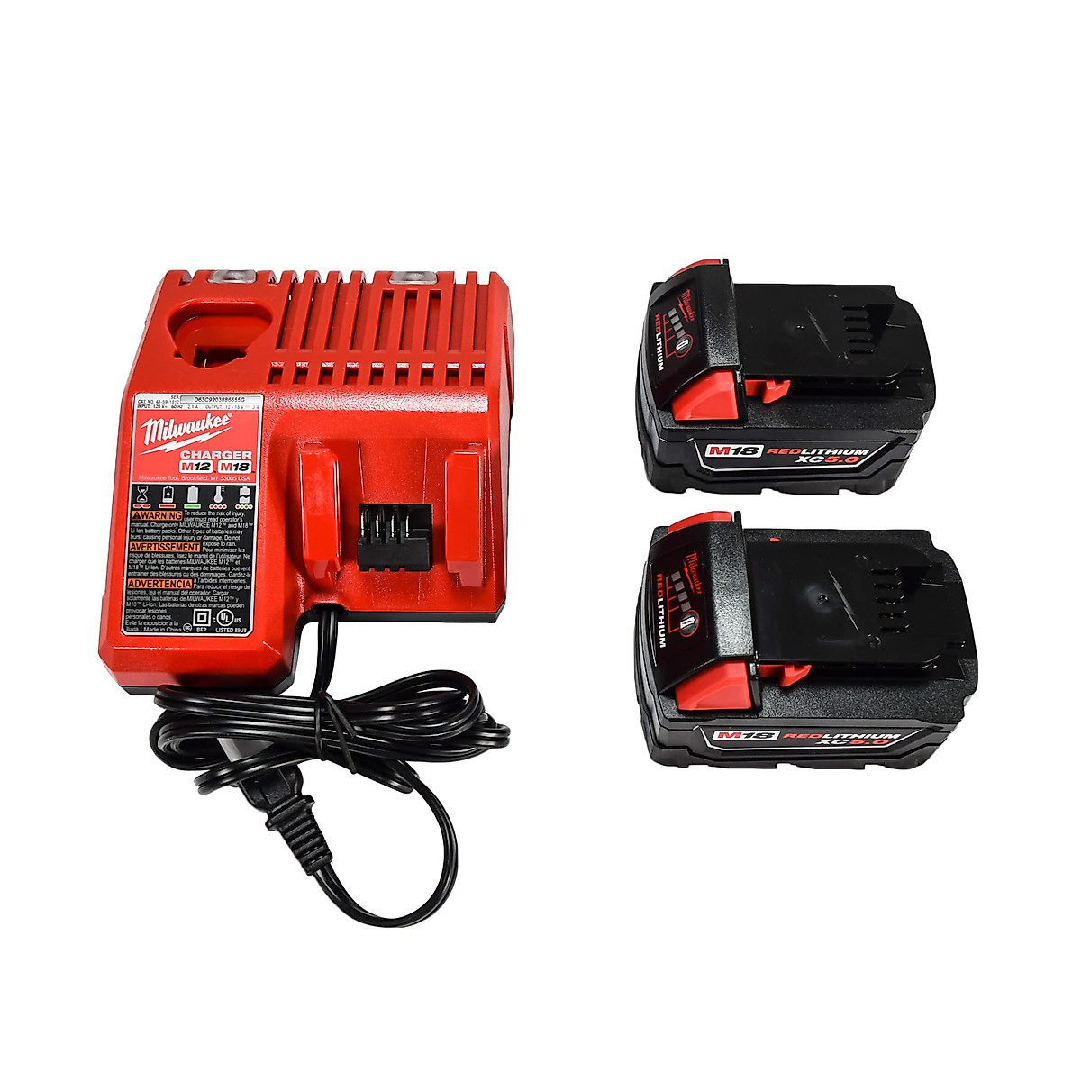 Milwaukee M18 18V Fuel 3/8" Mid-Torque Impact Wrench Kit Cordless Lithium-Ion Brushless 2960-22 with (2) 5Ah XC Batteries, Charger & Carrying Tool Case