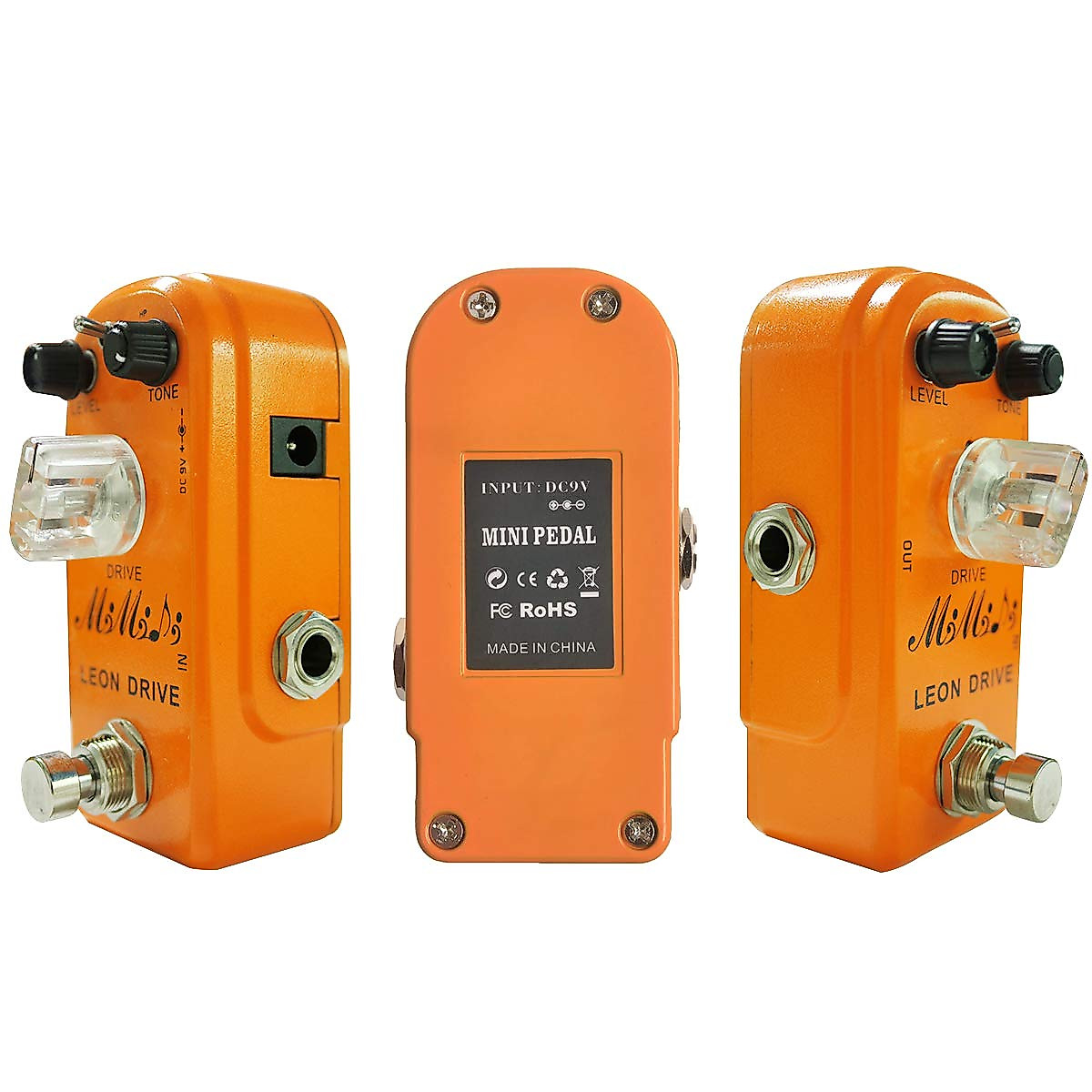 MIMIDI Leon Ultimate Drive Electric Guitar Effect Pedal True Bypass With 4 functional knobs(LEVEL/TONE/HP&LP) Aluminum Alloy（316）