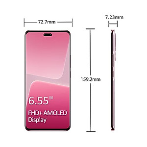 Xiaomi 13 Lite 5G + 4G LTE (256GB + 8GB) Global Unlocked 6.55" 50MP (ONLY Tmobile Mint USA Market) + (Fast Car 51W Charger) (Lite Pink (Global Version))