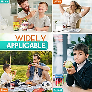 Zubebe 8 Pcs Overnight Oats Container 12 oz Glass Overnight Oats Jars with Lid and Spoon Oatmeal Container Storage Mason Jar for Overnight Oats Cup with Measurement Marks for Cereal Yogurt Food