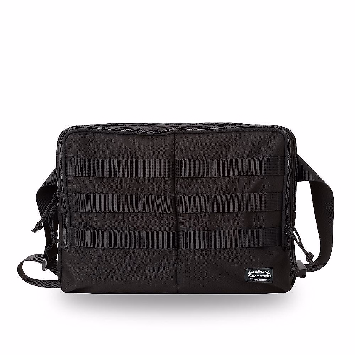 Cargo Works® Laptop Shoulder Bag Compatible 13-13.3 Inch MacBook Pro, Notebook Computer, Messenger Briefcase Sleeve Carrying Case Cover, Black