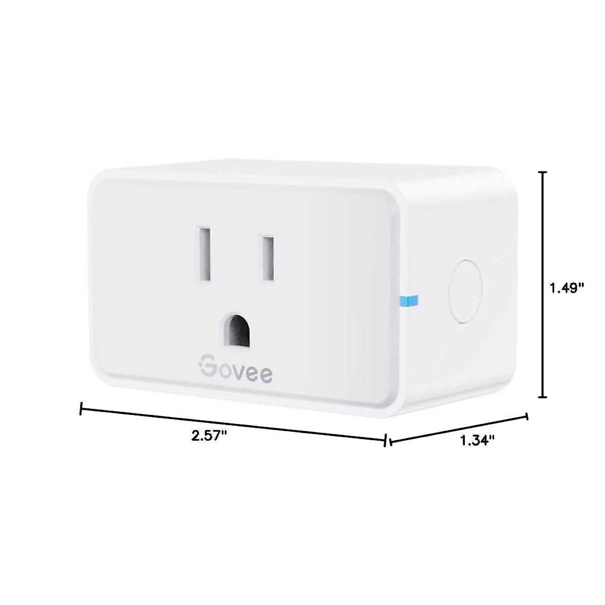 Govee Smart Plug, WiFi Bluetooth Outlets 4 Pack Work with Alexa and Google Assistant, 15A WiFi Plugs with Multiple Timers, Govee Home APP Group Control Remotely, No Hub Required, ETL&FCC Certified
