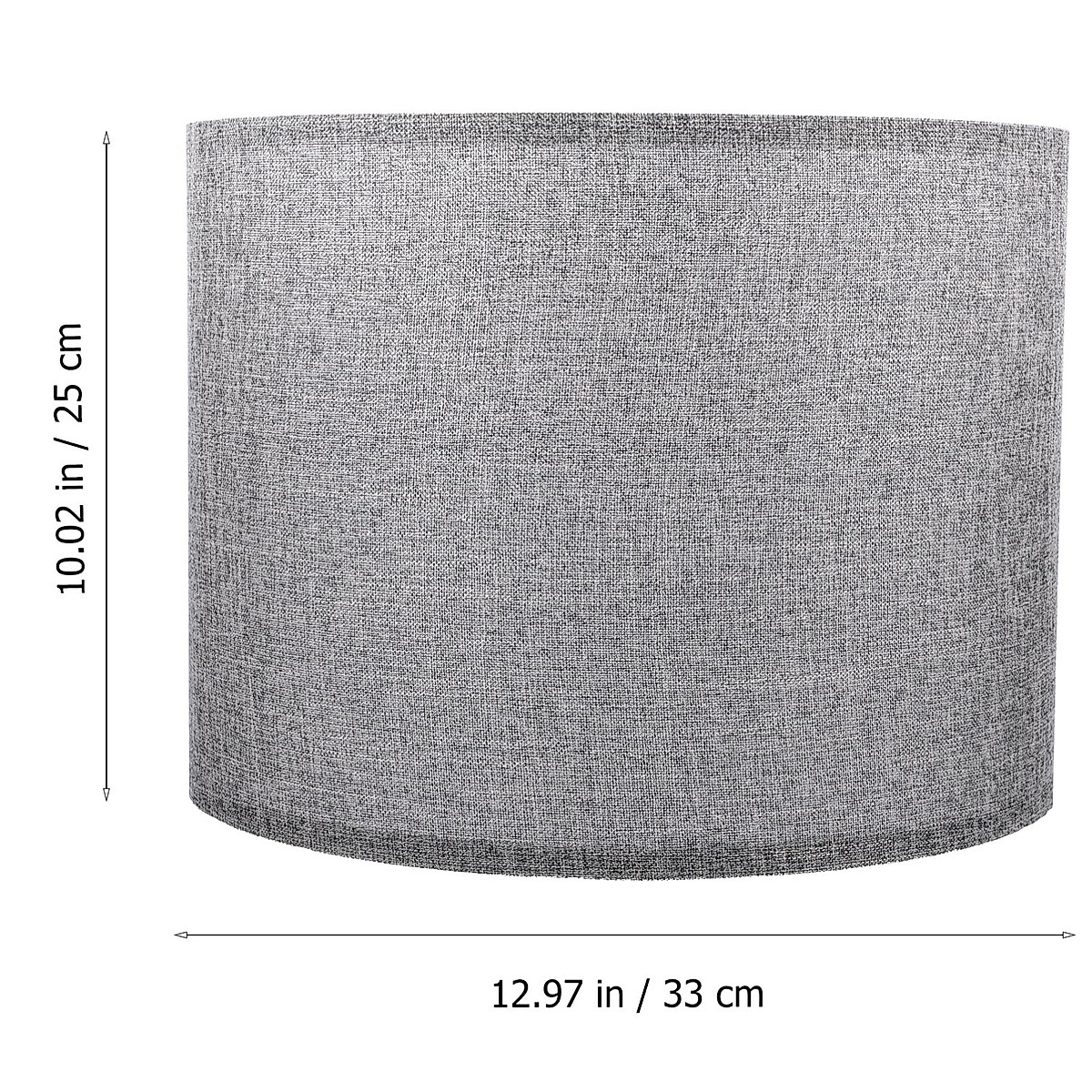 NOLITOY Drum Lampshade for Table Lamps Floor Lamp, 12.9 x 12.9 x 10 inch Linen Lamp Shade Medium Fabric Lamp Cover Handcraft Lampshade Replacement Grey
