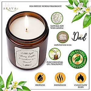 ARAVA in Loving Memory Candle | A Touching Sympathy Gift | Sympathy Gifts for Loss of Dad | Memorial Candle Bereavement Gift | Loss of Father Sympathy Gifts