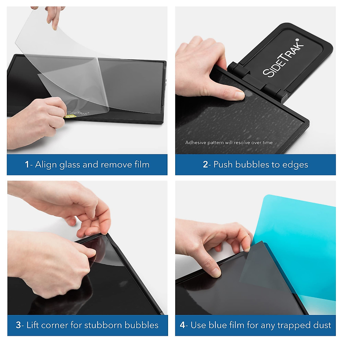 SideTrak Monitor Screen Protector | Fits 12.5” Screens| Compatible Slide & Swivel Portable Monitors | Scratch-Proof & Impact Resistant Tempered Glass