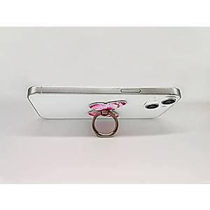 Cacylife Cute Butterfly Cellphone Stand Set,Kawaii Ring Holder Grip For Girls and Women,Compatible with iPhone,Samsung Galaxy,iPad,Tablet and other Phones or Case(4 Pack with Pink,Yellow,Purple,Green)