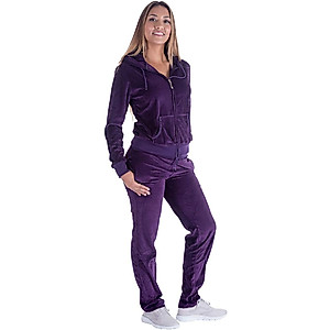 Yasumond Velour Tracksuit Womens 2 Pieces Joggers Outfits Jogging Sweatsuits Set Soft Sports Sweat Suits Pants