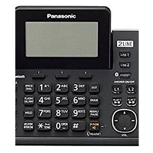 Panasonic KX-TG9582B + 1 KX-TGA950B 2-Line DECT 6.0 System 3-Way Conferencing Talking Caller ID Noise Reduction Corded/Cordless Combination Telephone
