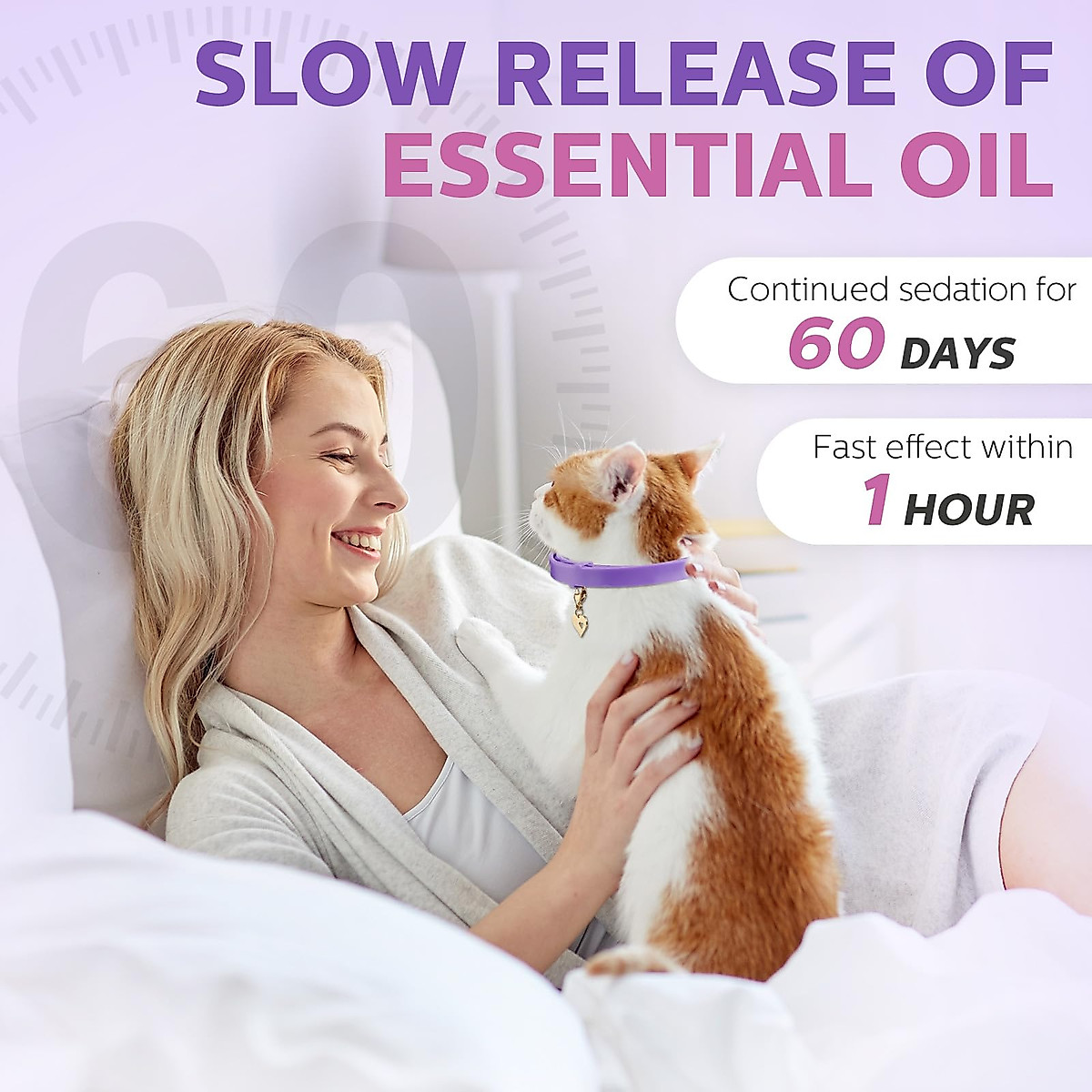 Silkfly 8 Pcs Calming Collar for Cats Adjustable Cat Calming Collar with 8 Pendant Calming Pheromone Collar for Cat Pheromone Kittens Behavior and Calming Collar Relieve Anxiety Stress for Kitten Cat