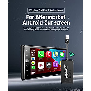 2023 CarlinKit Wireless CarPlay & Wireless Android Auto for Car with Android Head Unit System 4.4.0+,Built-in APK App,Online Upgrade.