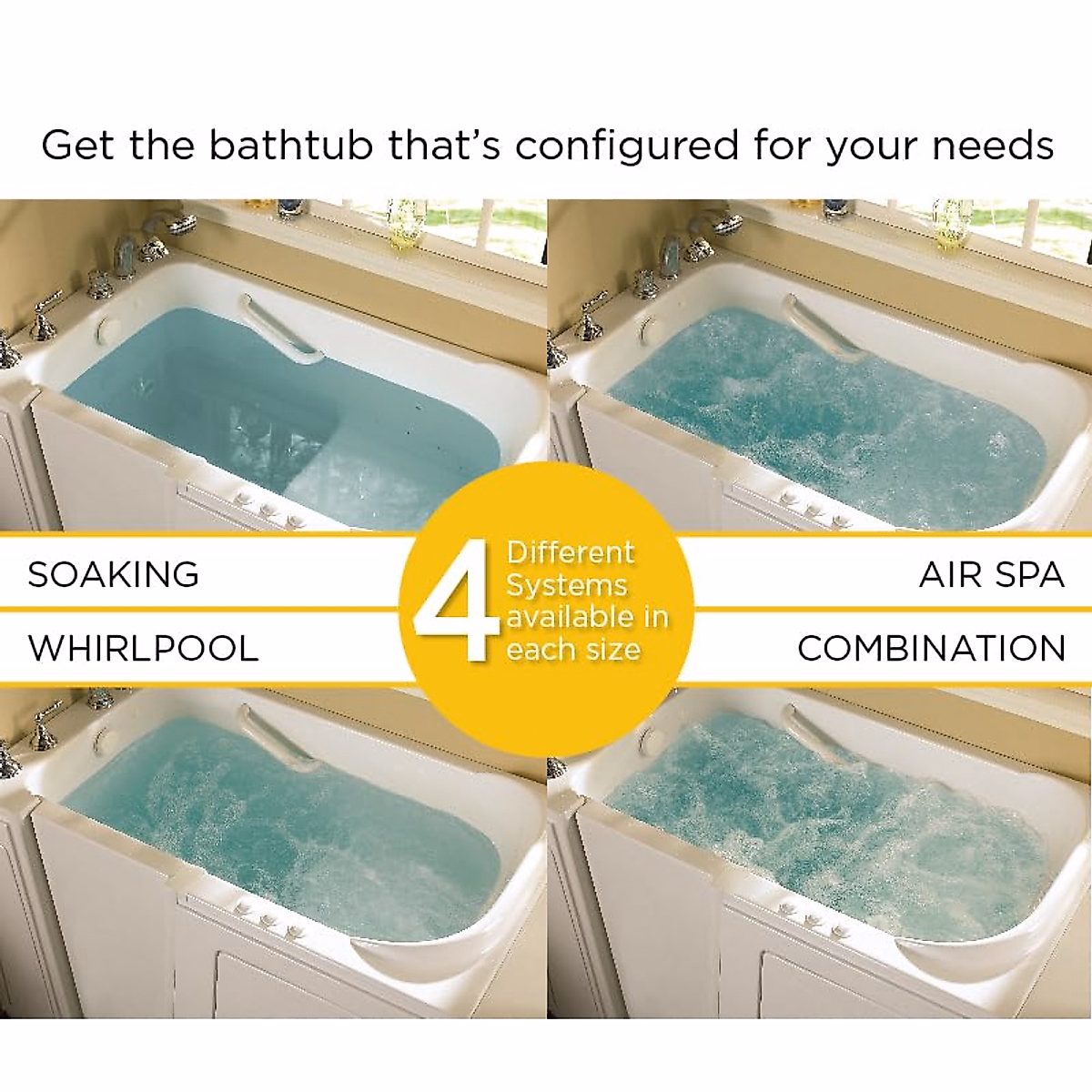 American Standard 3051.119.CLW Acrylic Whirlpool and Air Spa 30"x51" Left Side Door Walk-In Bathtub in White