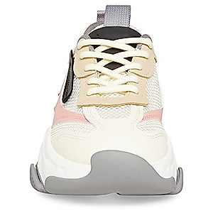 Steve Madden Possession Lace Up Boyfriend Chunky Platform Sneakers Grey Mult (Grey Mult, 11)