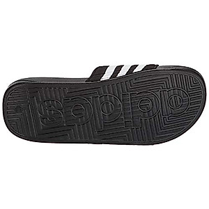 adidas Women's Adissage Slides Sandal, Black/White/Black, 7