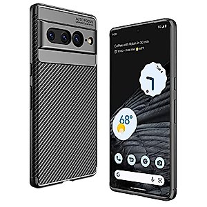 Aukvite for Google Pixel 7 Pro Case, Google Pixel 7 Pro Phone Case Soft TPU Case, Shockproof Anti-Fingerprint Phone Case for Pixel 7 Pro 2022 Anti Scratch Flexible Drop Protection Cover (Black)