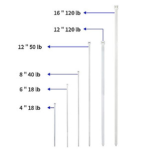 200 Pack Bulk KOOWIN Small 4 inch Nylon Plastic Cable Zip Ties Wire Wraps White