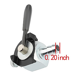 Milttor 1/4" Inline Fuel Shut Off Valve Heavy Duty In Line Cut Petcock Gas Diesel Petrol Fit Oregon 07-403 07403 Fuel Cut Off Valve 1/4 Inch with 2-feet 1/4 Fuel Line