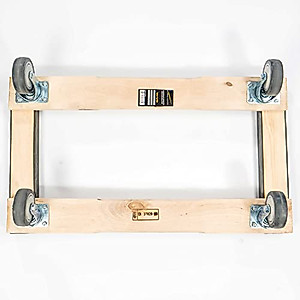 US Cargo Control Rubber Cap Moving Dolly, 18.5 Inch x 32.5 Inch, Heavy Duty Furniture Dolly with Rubber Caps to Secure Load While Moving, Rubber Swivel Wheels for Easy Mobility, Case of 2 Dollies