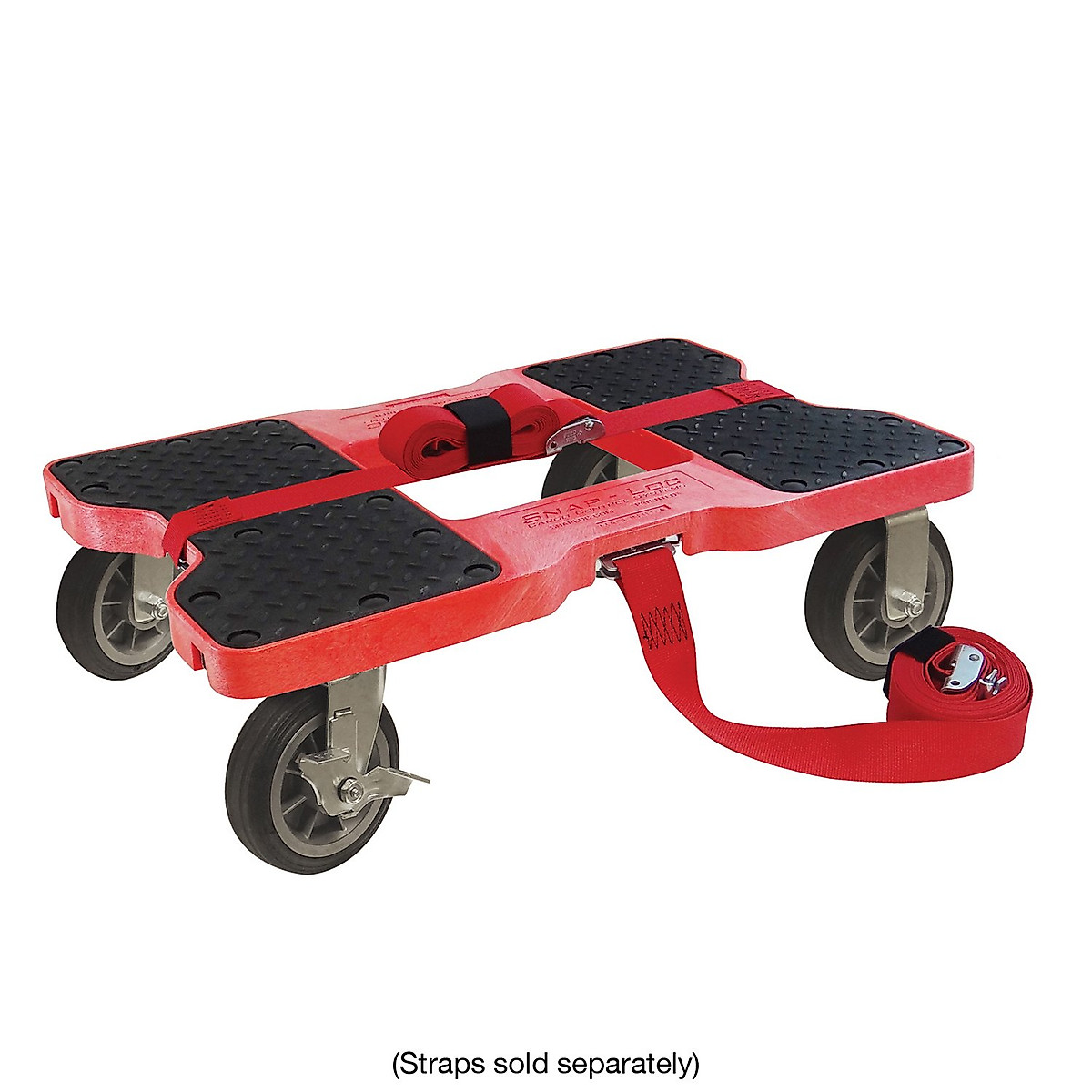 SNAP-LOC 1500 LB ALL-TERRAIN DOLLY RED (USA!) with Steel Frame, 6 inch Casters and optional E-Strap Attachment