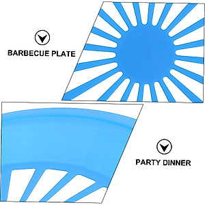 SOLUSTRE 20 Pcs Grill Plate Reusable Barbecue Trays Paper Plate Holders Small Paper Plates Plate Holders for Dinner Plates Food Plastic Dishes Disposable Picnic Supplies Dish Rack re-usable