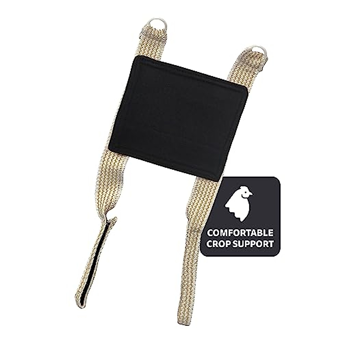 Birdy Bra Standard Chicken Hook-and-Loop Crop Bra, Black