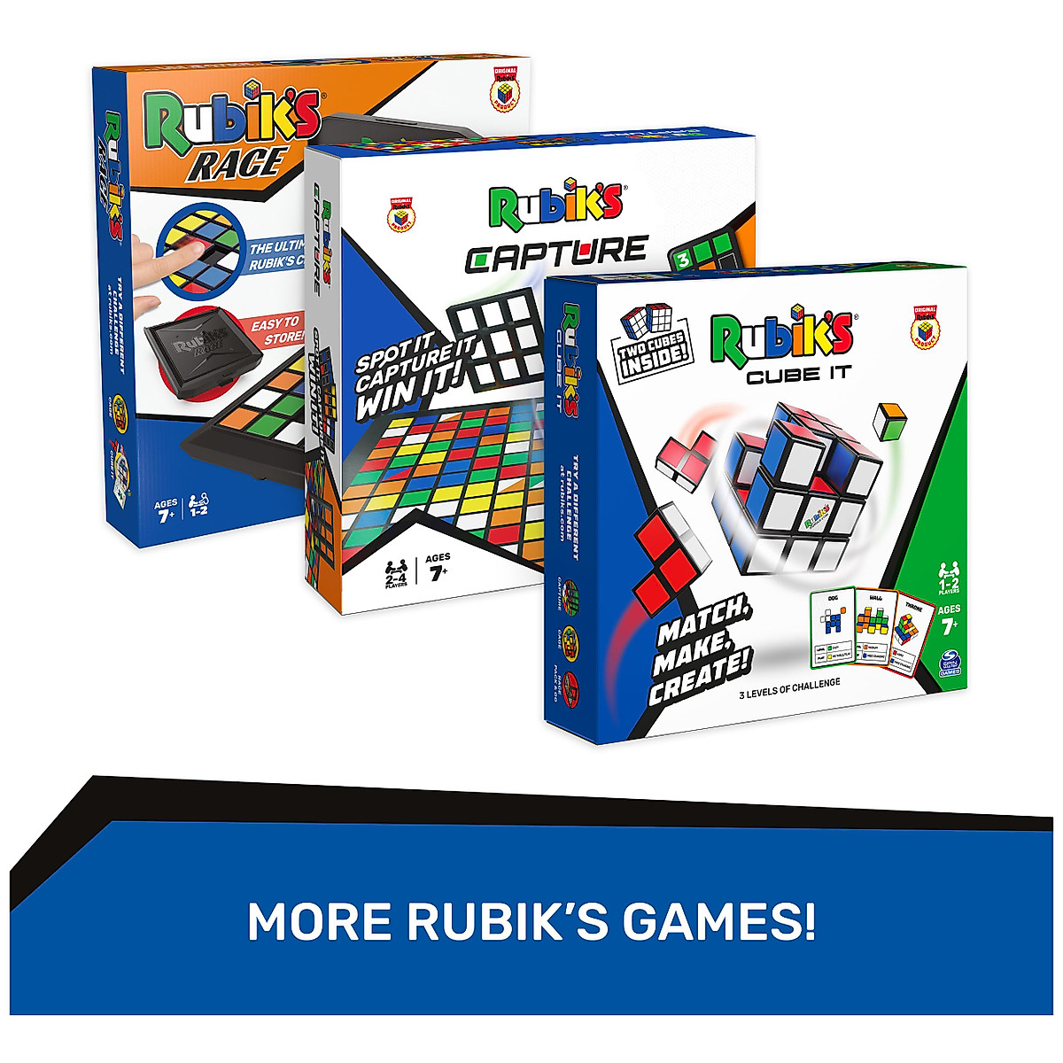 Rubik’s Cage, 3D Fast-Paced Strategy Sequence Game Color Stacking Challenging Toy Puzzle-Solving Activity Brain, for Adults & Kids Ages 7 and up
