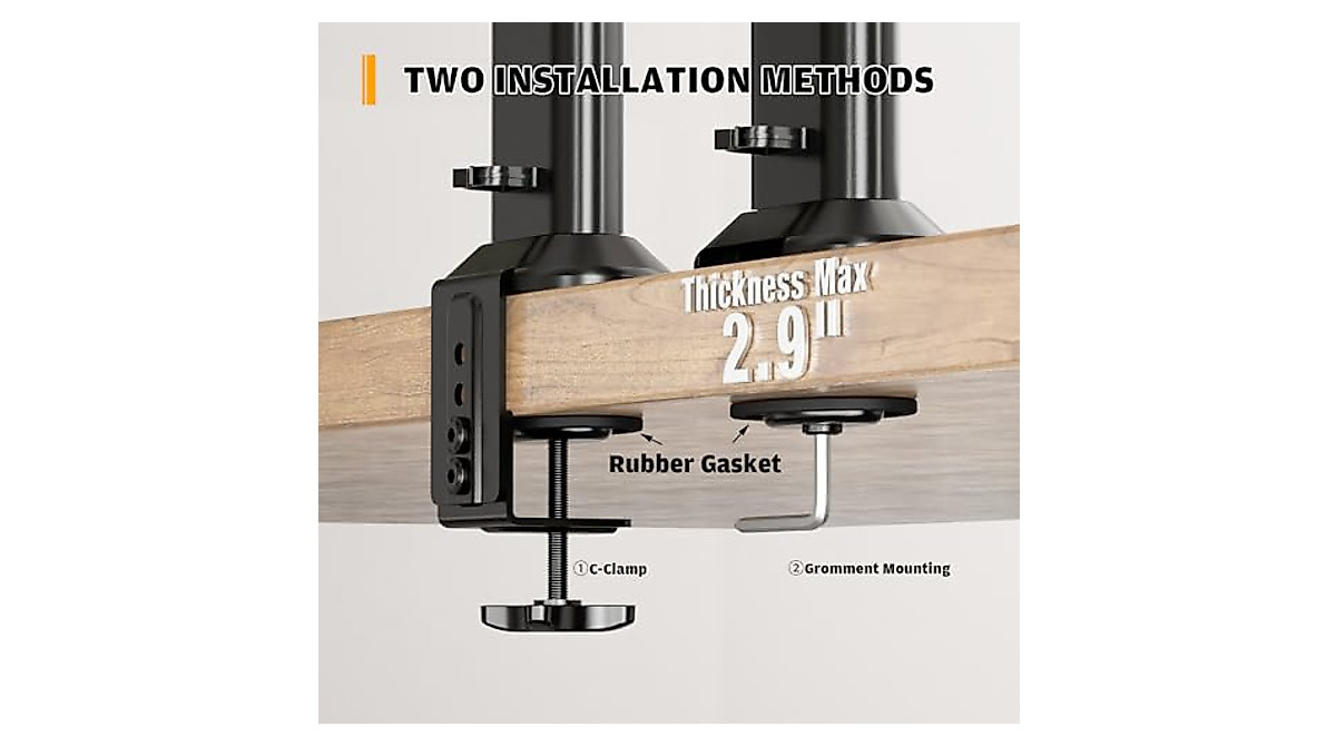 HEMUDU Desk Monitor Arm Mount for 13-32" Screens