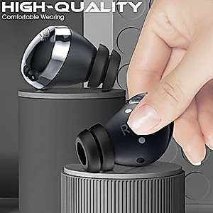 (6 Pair) Seltureone Compatible for Samsung Galaxy Buds Pro Ear Tips, Double Flange Silicone Eartips Earbuds Earplug Replacement Accessories for Galaxy Bus Pro 2021, S/M/L Size, Black