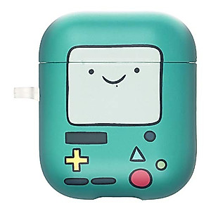 WiLLBee Adventure Time Compatible with AirPods Case Key Ring Keychain Key Holder Hard PC Shell Strap Hole Cover - Lovely BMO