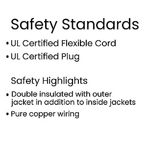 Ipax 10 Feet Long White Copper Wire AC Power Cord Cable Compatible with VIZIO TV UHD LED Smart HDTV E221-A1 E231-B1 E24-C1 E280-A1 E601i-A3 SmartCast E43-E2 E320-A0 E470-A0 LCD Monitor Sharp TV