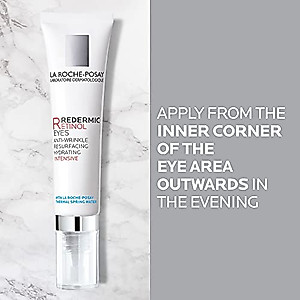 La Roche-Posay Redermic R Eyes Retinol Eye Cream, Anti-Aging Eye Cream to Reduce Wrinkles and Dark Circles With Pure Retinol and Caffeine, 0.5 Fl Oz (Pack of 1)
